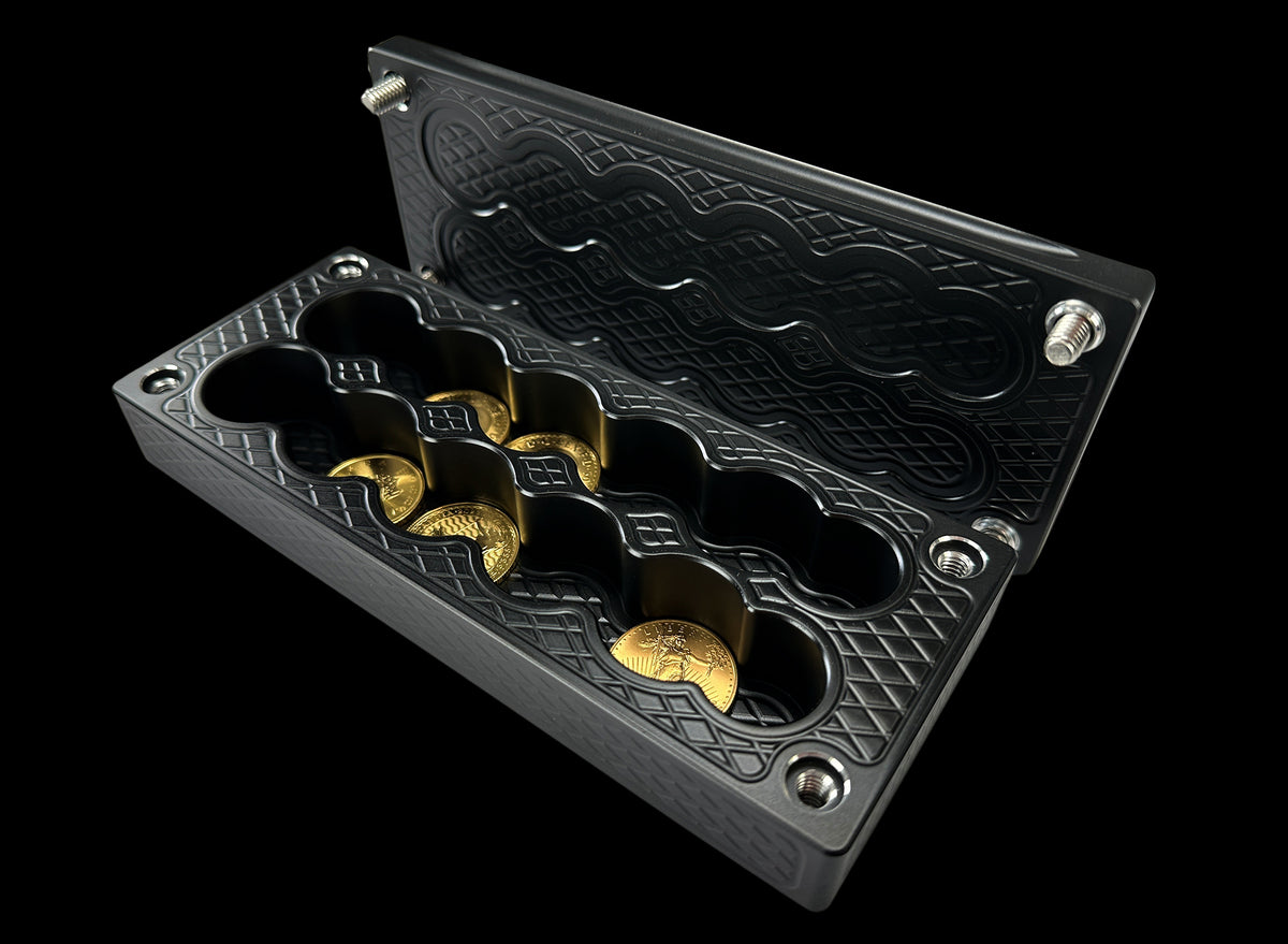 100 1/2oz Gold Coins MATTE BLACK Gold Stacker Brick | Gorilla Pro Customs