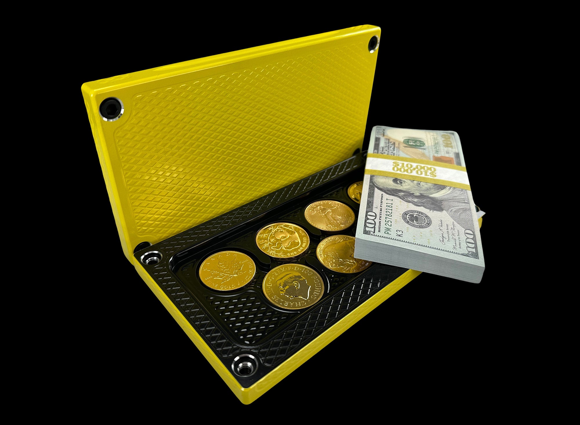 $10k, 7oz Gold Coins SATIN YELLOW/AK BLACK Survival Brick | Gorilla Pro ...