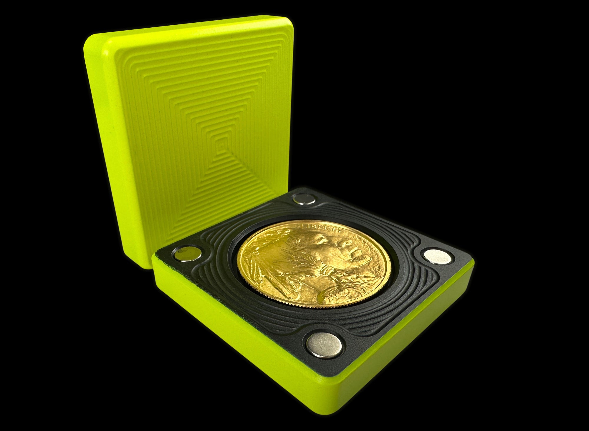 1oz Gold Coin REVERSE YELLOW JACKET Single Stacker Heavy Brick ...