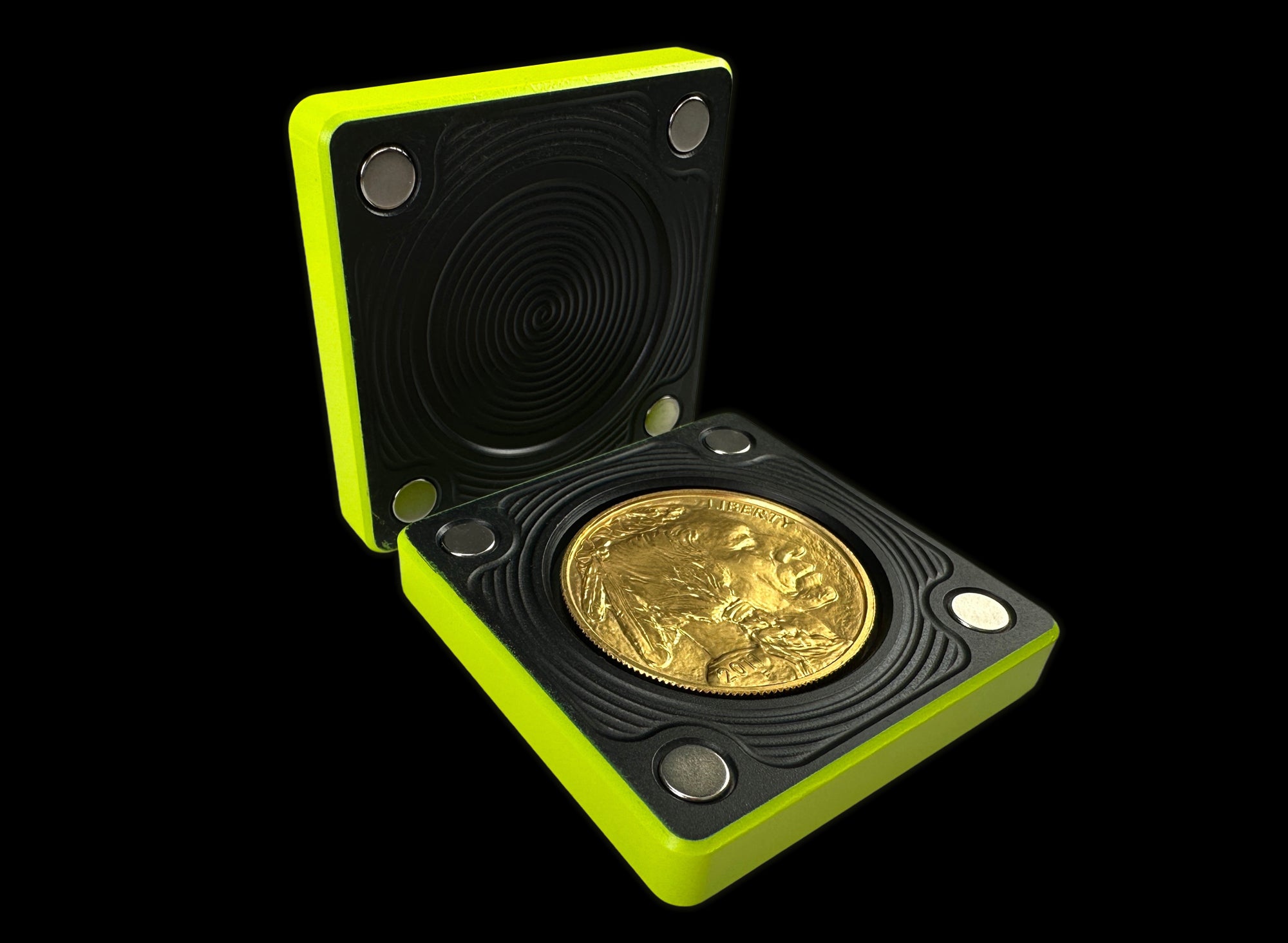 1oz Gold Coin REVERSE YELLOW JACKET Single Stacker Heavy Brick ...