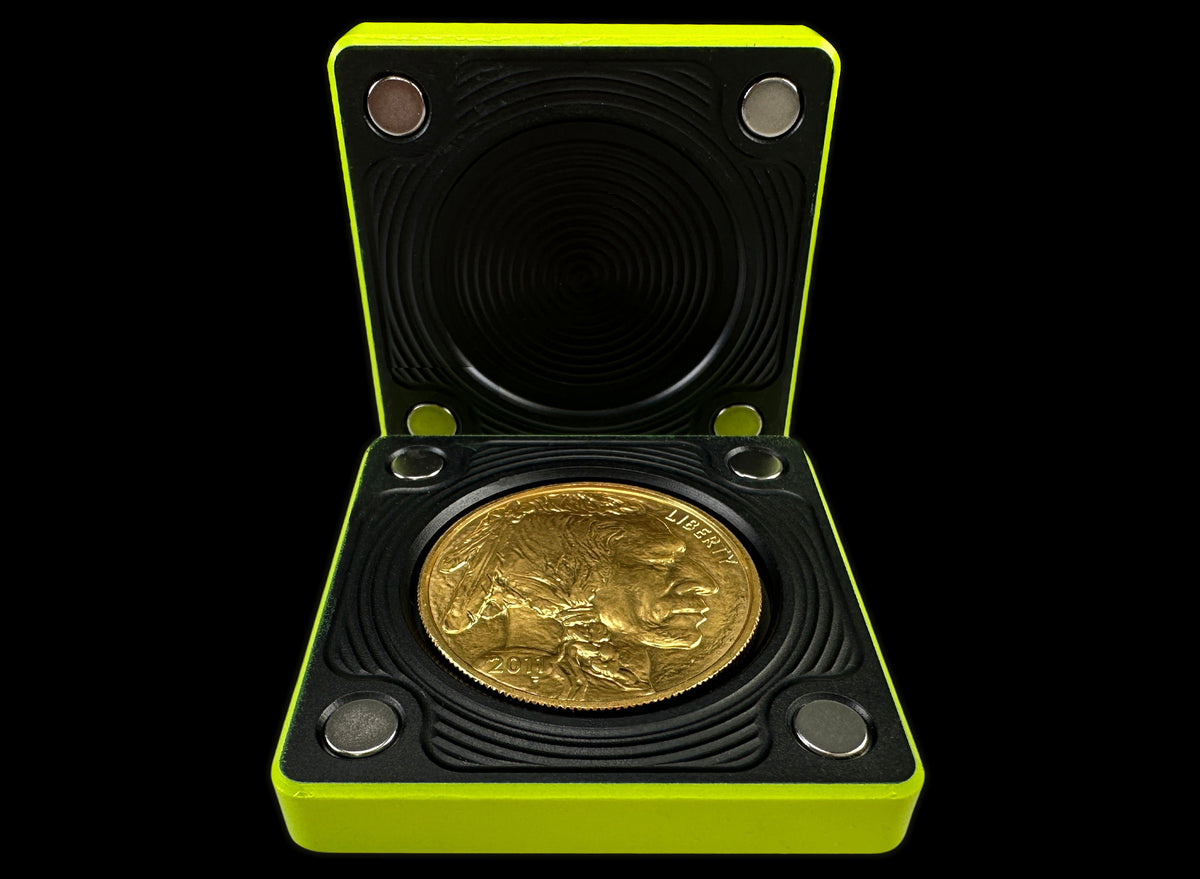 1oz Gold Coin REVERSE YELLOW JACKET Single Stacker Heavy Brick ...