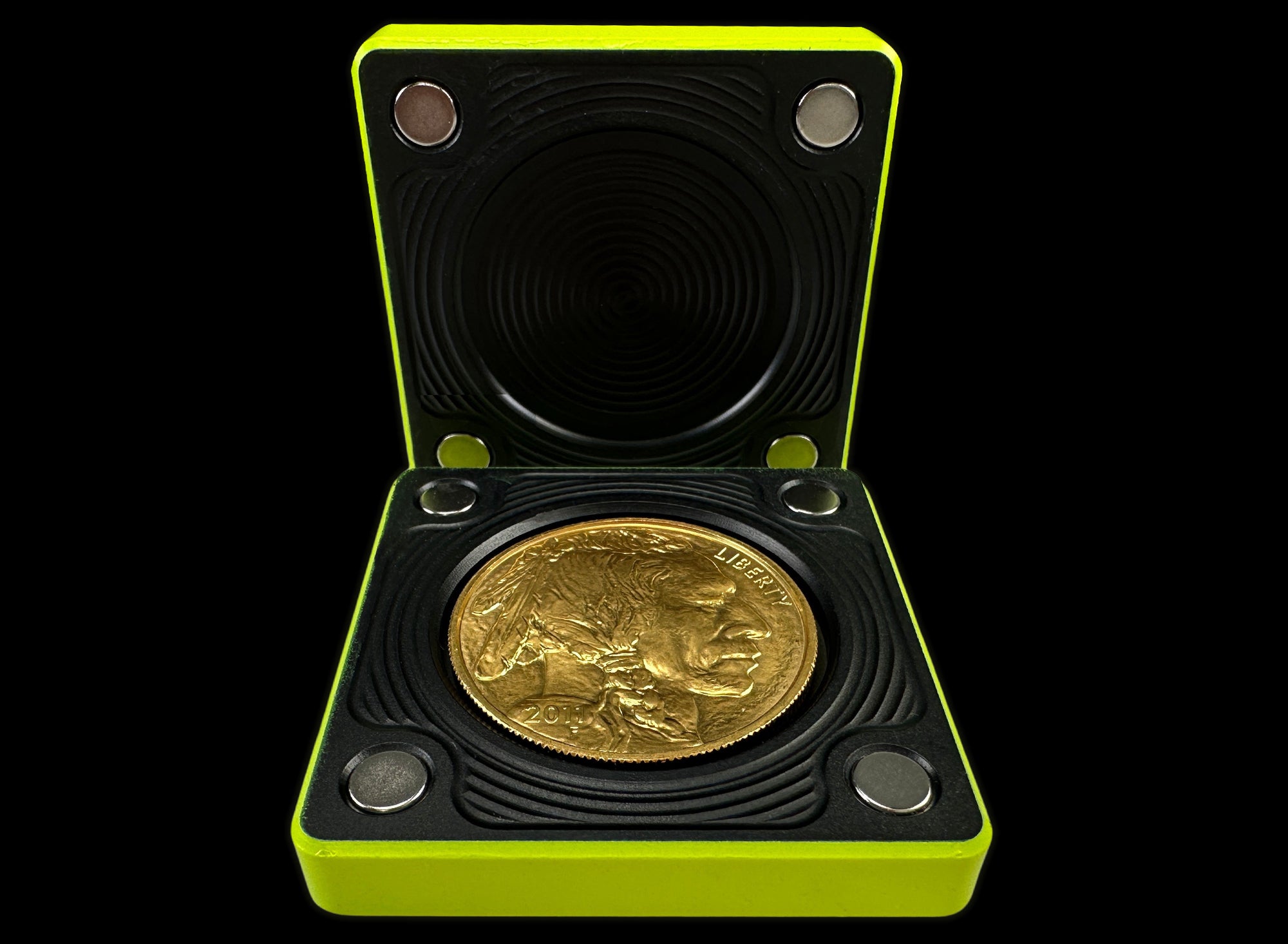 1oz Gold Coin REVERSE YELLOW JACKET Single Stacker Heavy Brick ...