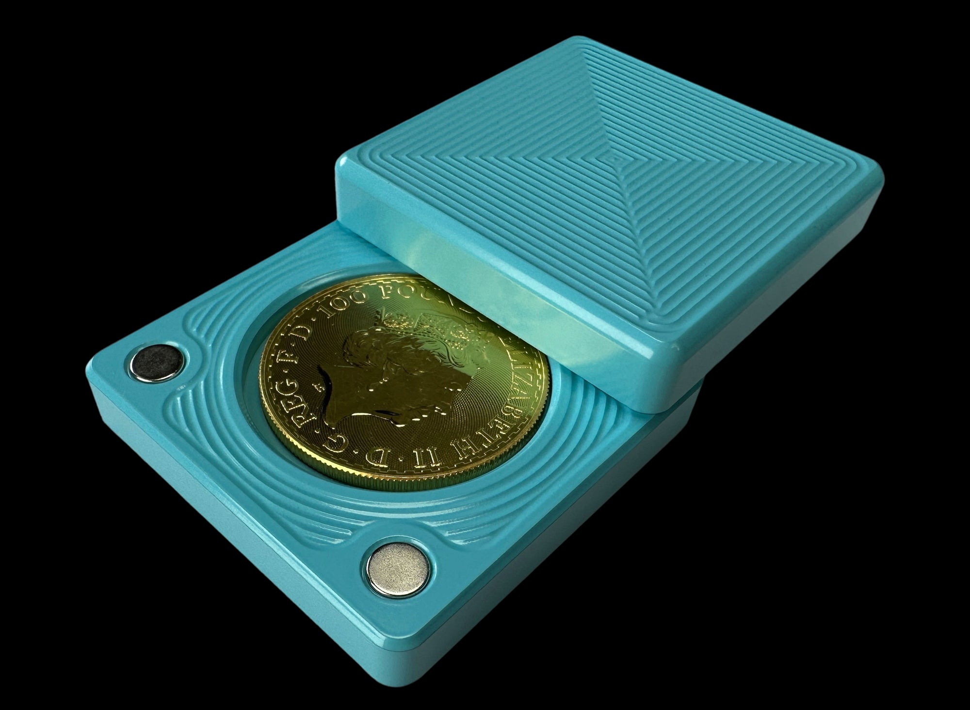 1oz Gold Coin BABY BLUE Single Stacker Heavy Brick | Gorilla Pro Customs