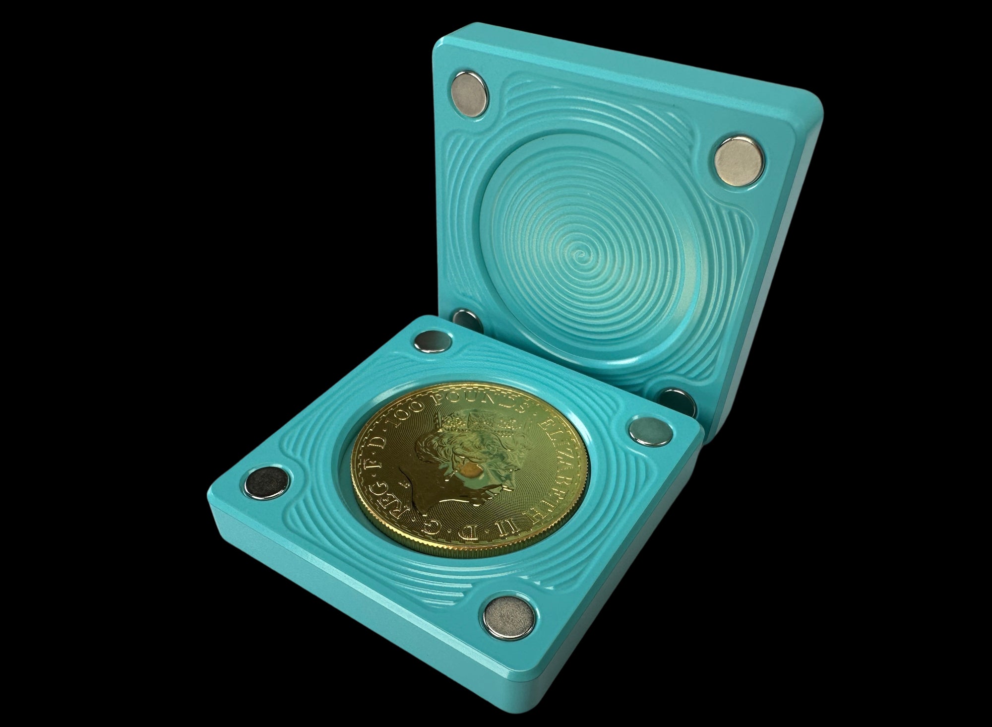 1oz Gold Coin BABY BLUE Single Stacker Heavy Brick | Gorilla Pro Customs