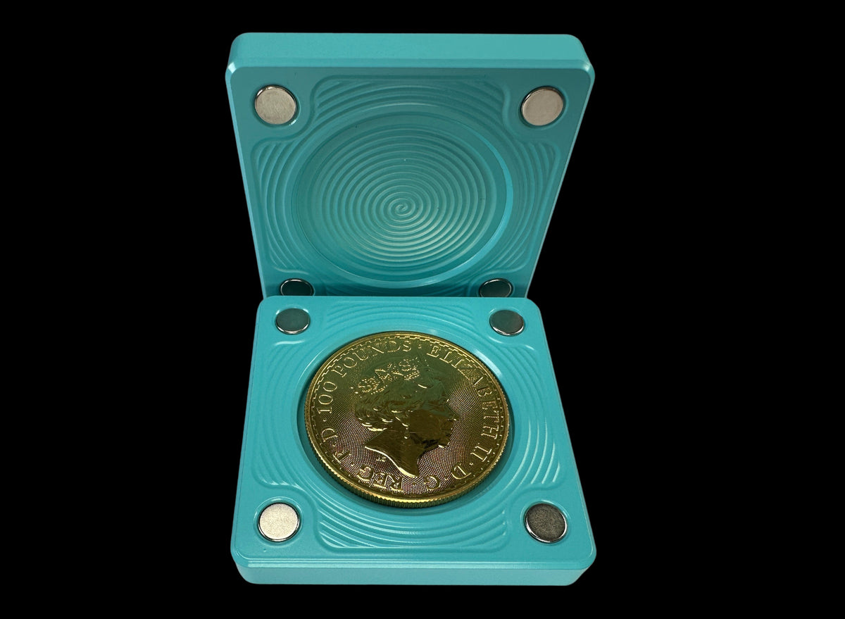 1oz Gold Coin BABY BLUE Single Stacker Heavy Brick | Gorilla Pro Customs