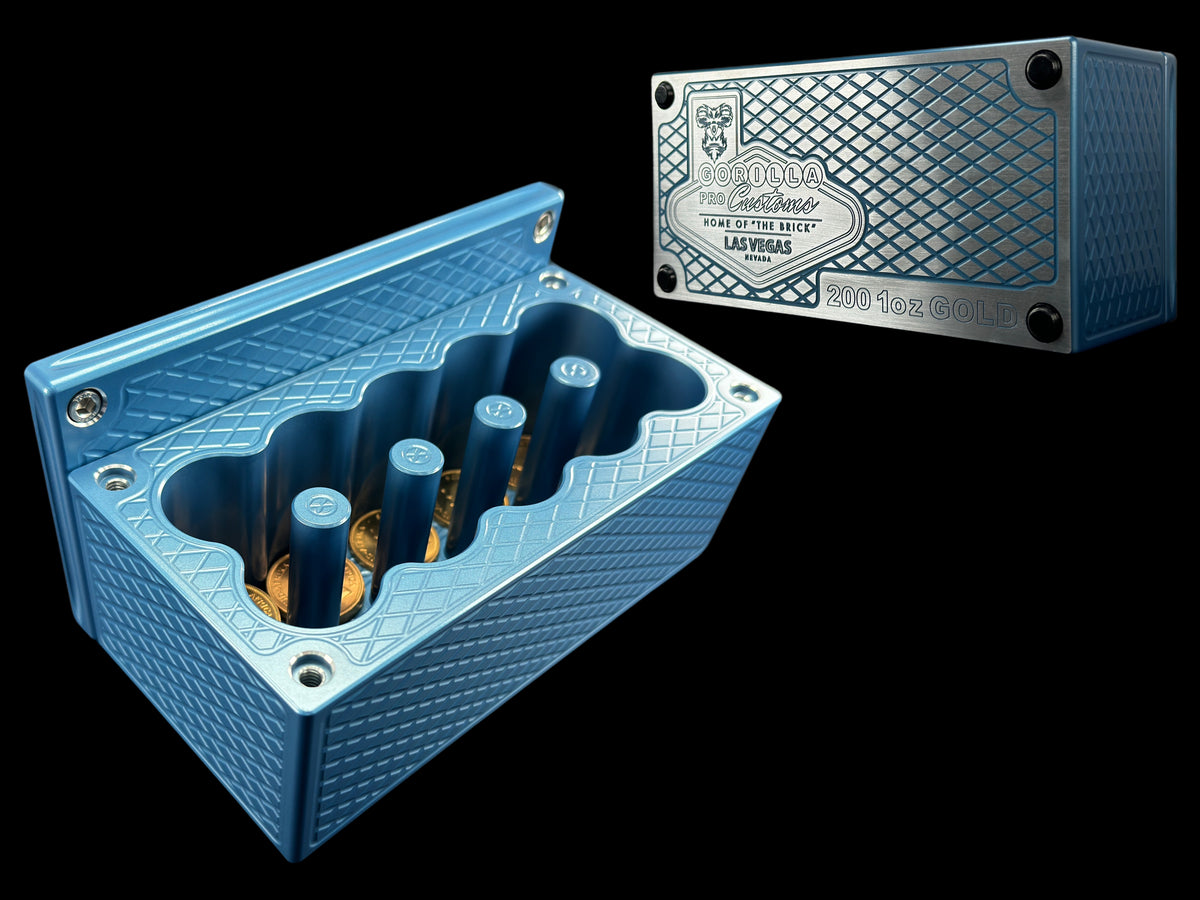 200 1oz Gold Coins BLUE ICE Survival Brick | Gorilla Pro Customs