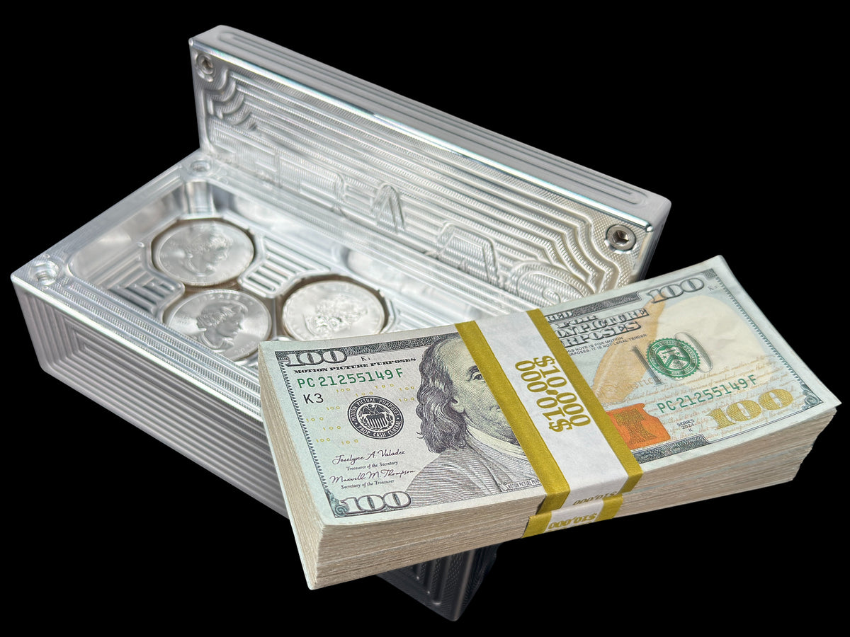 $20k, 55oz Silver Coins MACHINED Survival Brick | Gorilla Pro Customs