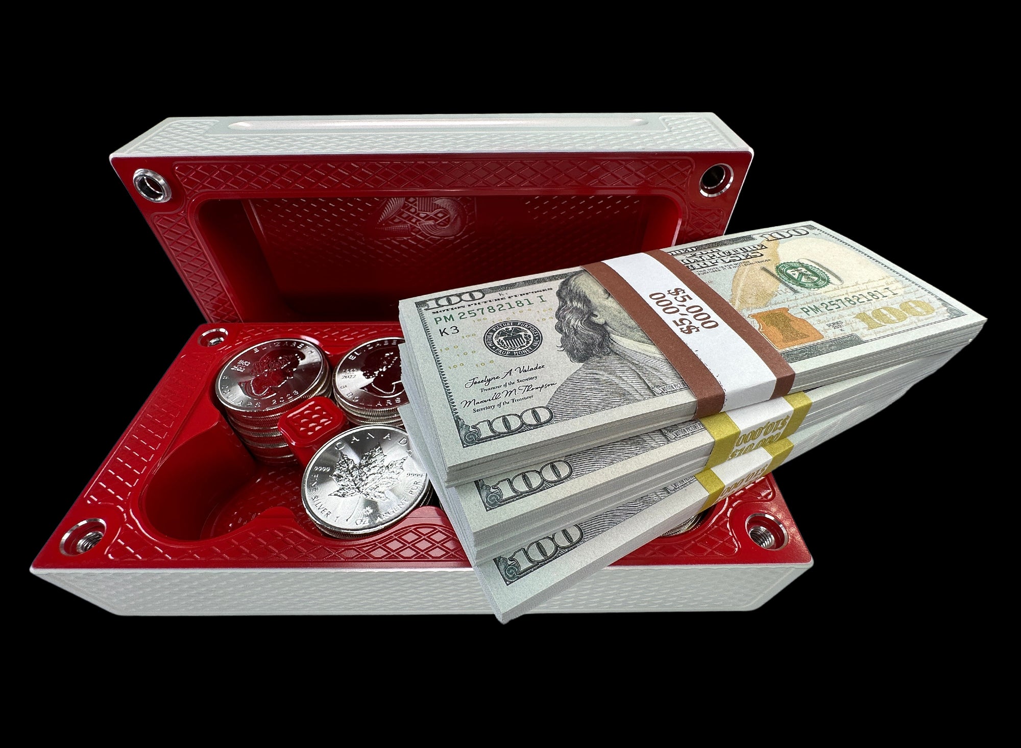 $25k, 80oz Silver Coin RED ROSE RUM Survival Brick | Gorilla Pro Customs
