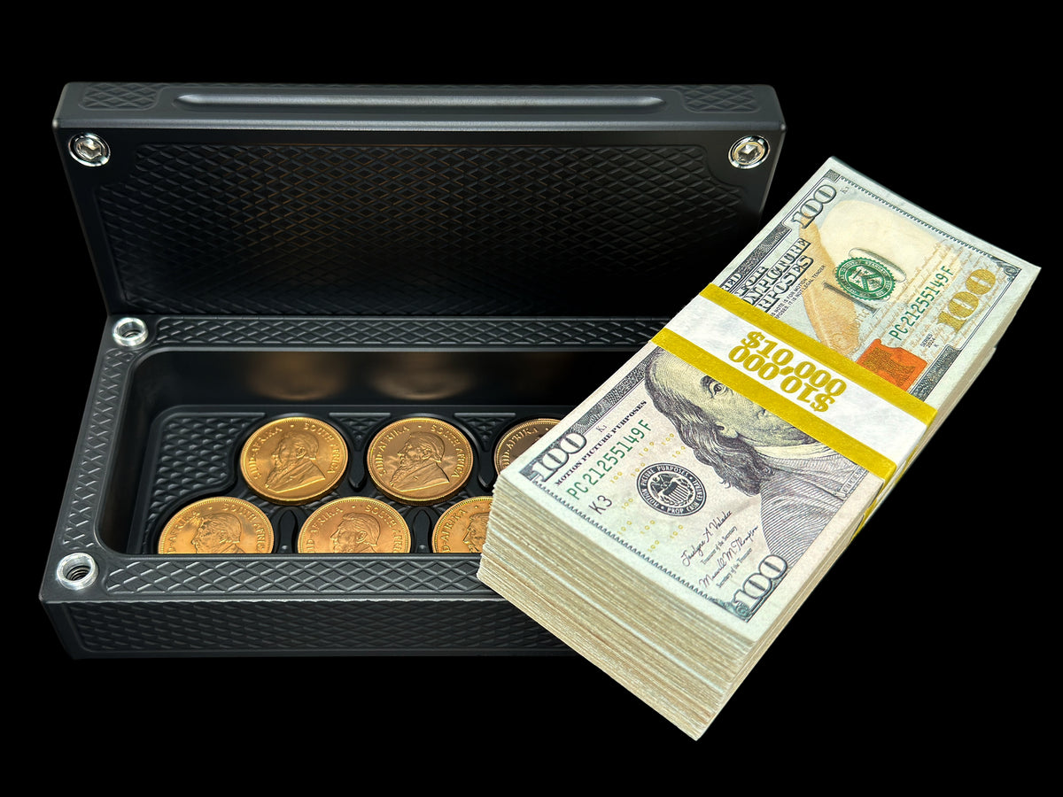 $30k, 7oz Gold Coin MATTE BLACK Survival Brick | Gorilla Pro Customs