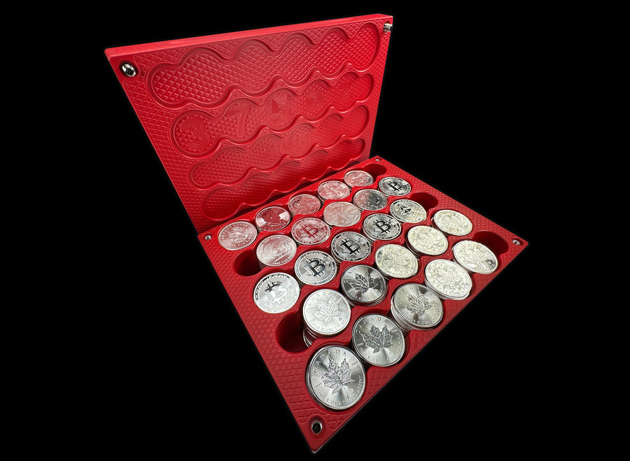 375oz Silver Coins MATTE RED Silver Stacker Brick | Gorilla Pro Customs