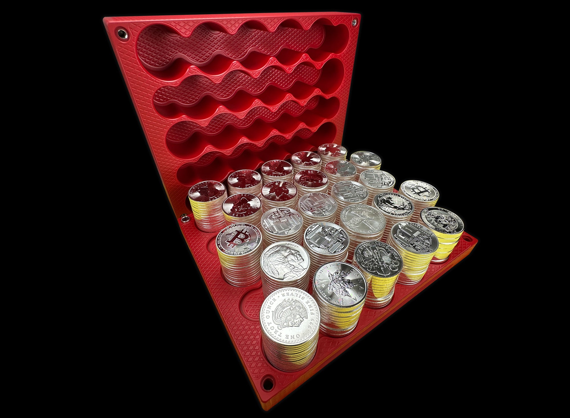 375oz Silver Coins MATTE RED Silver Stacker Brick | Gorilla Pro Customs