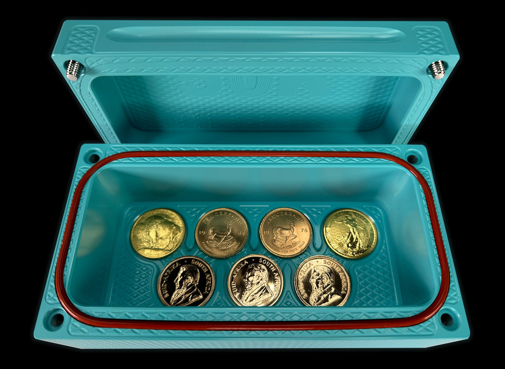 $50k, 7oz Gold Coins BABY BLUE Survival Brick | Gorilla Pro Customs
