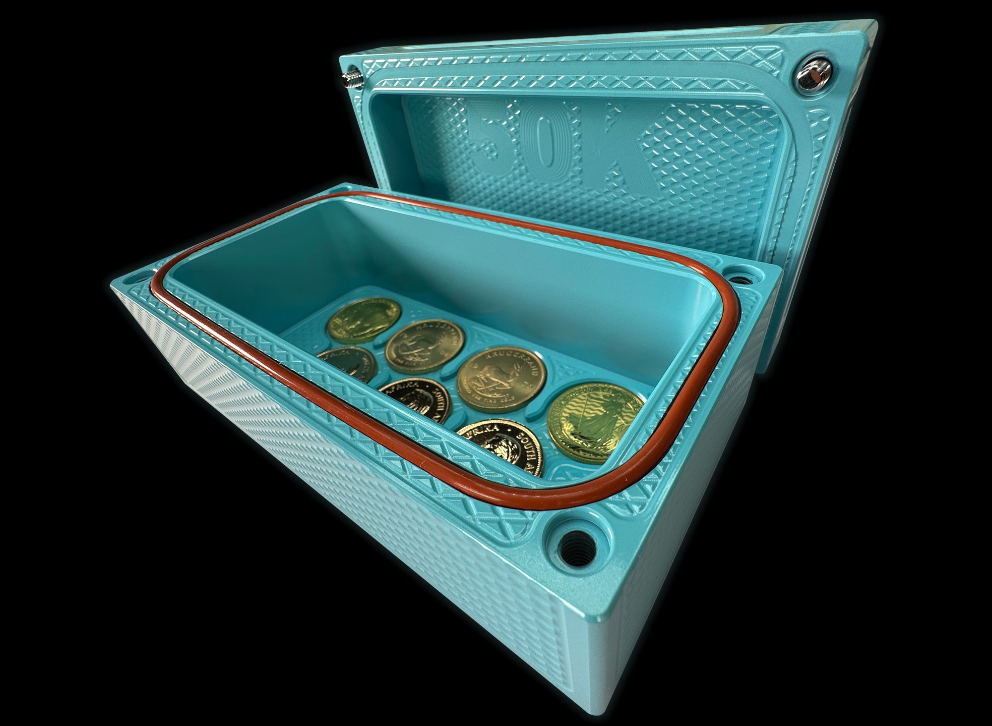 $50k, 7oz Gold Coins BABY BLUE Survival Brick | Gorilla Pro Customs