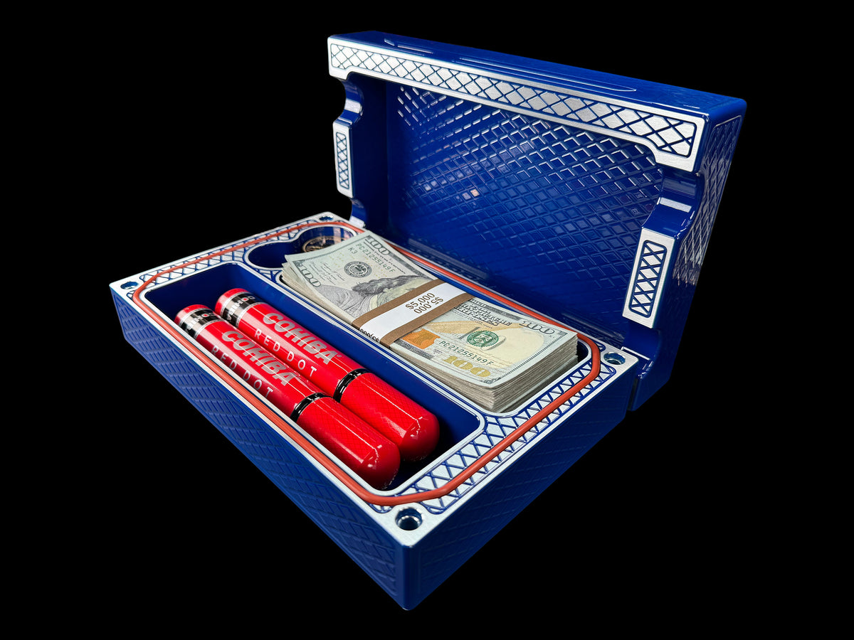 25K, 20 1oz Gold Coin SATIN ROYAL BLUE Cigar Stashtray | Gorilla Pro ...