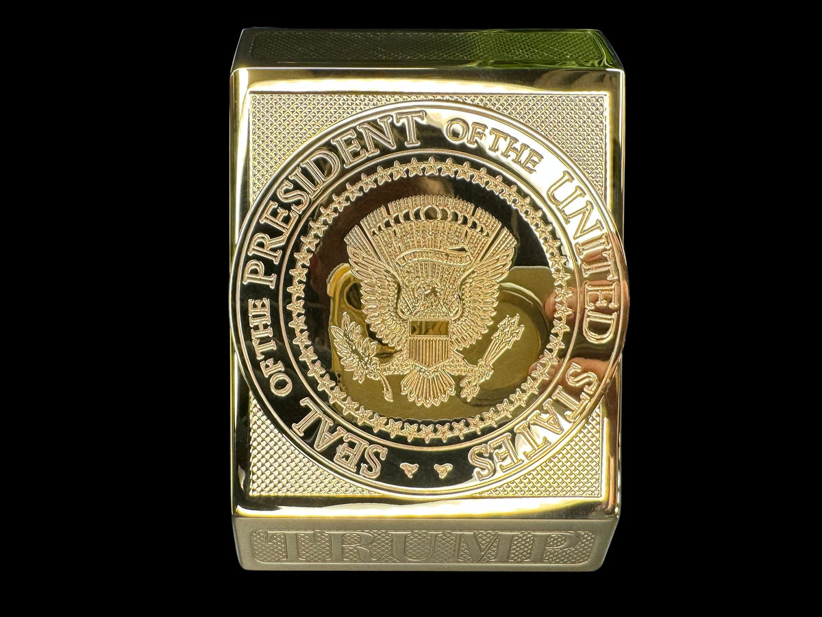 24K Gold Donald J. Trump Single Coaster Set | Gorilla Pro Customs
