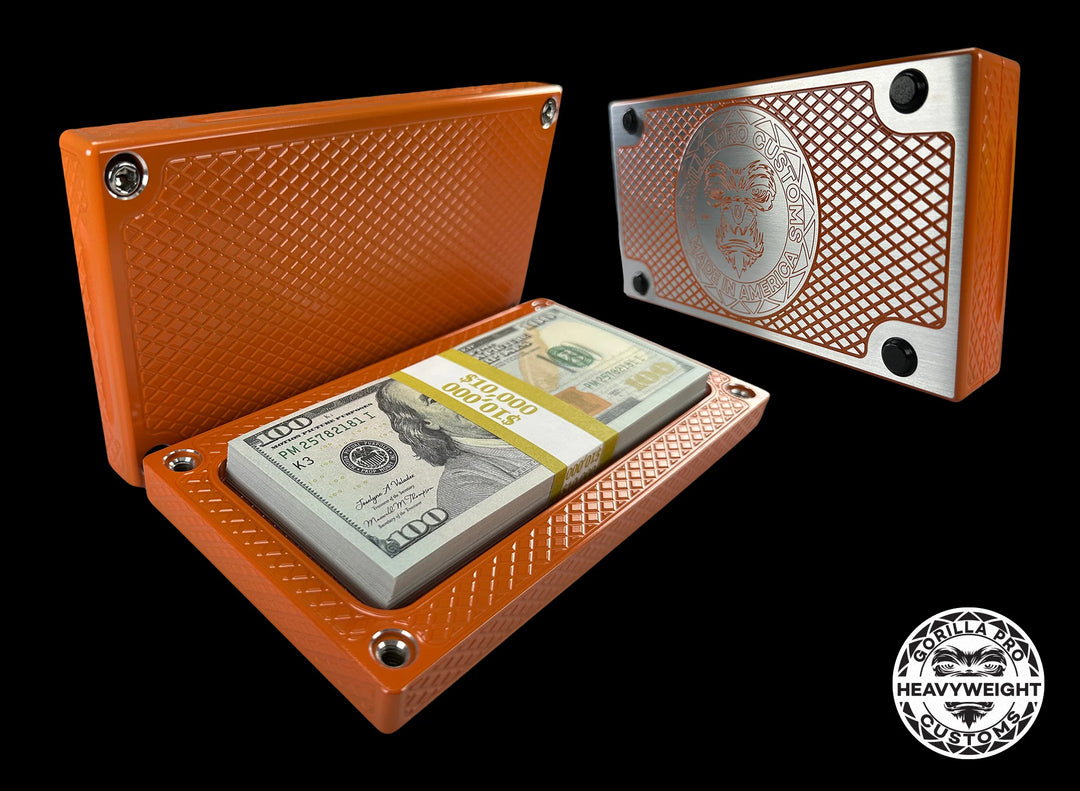 HEAVY POCKET Brick - SATIN ORANGE - $10,000 Capacity | Gorilla Pro Customs