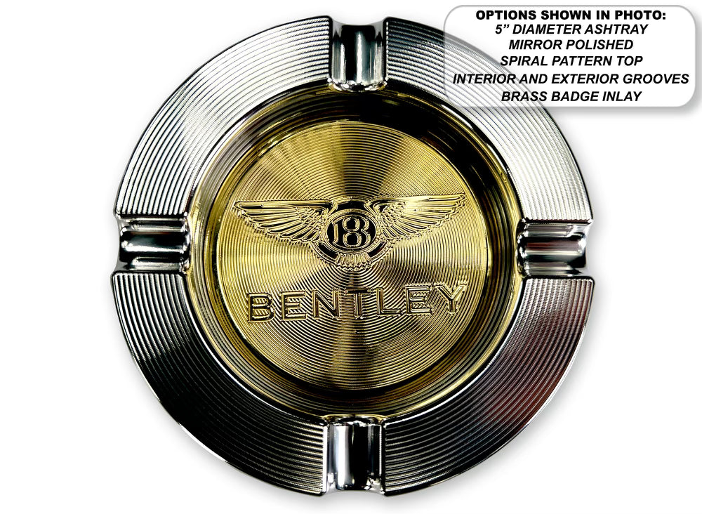 Ashtray - POLISHED ALUMINUM - BRASS INSERT – Gorilla Pro Customs