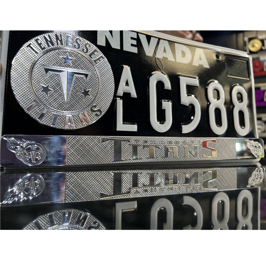 Polished NFL License Plate Badges – Gorilla Pro Customs